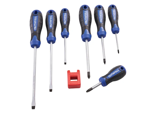 Faithfull 8 Piece Soft Grip Screwdriver Set - Link Tools Ltd